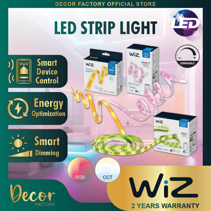 PHILIPS WIZ LED STRIP LIGHT 1M Extension / 2M Starter Kit / 4M Strip Kit 2200 TO 6500K + RGB 11W ...