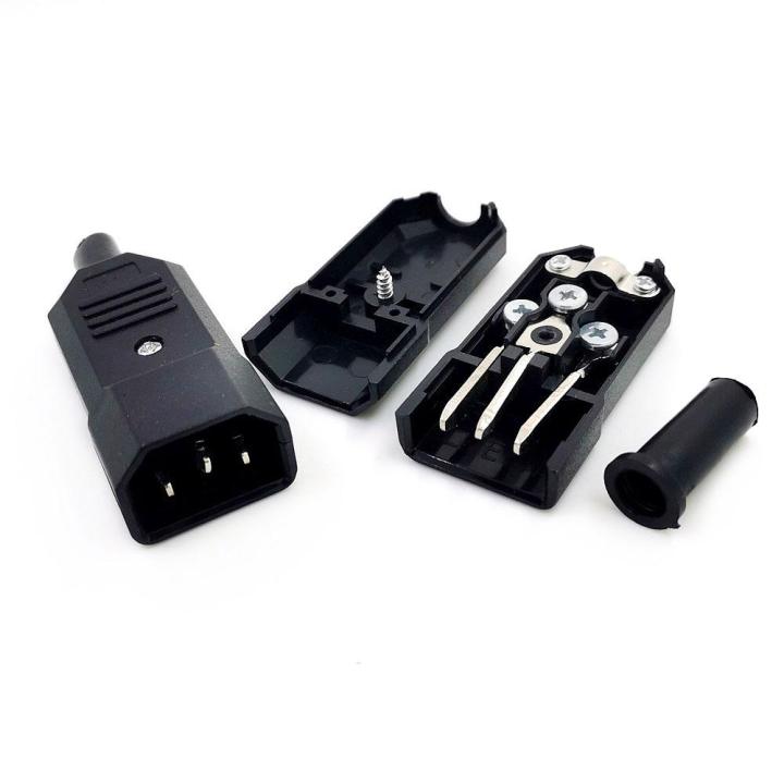 AC Power Rewireable Plug IEC 320 C14 3 Pins Male Adapter 250V | Lazada