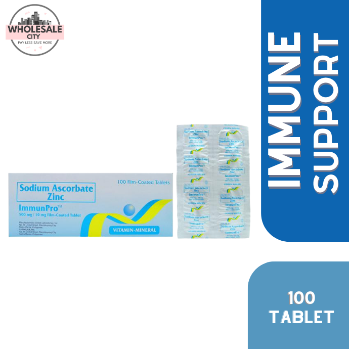 Immunpro Sodium Ascorbate + Zinc 100 tablets | Lazada PH