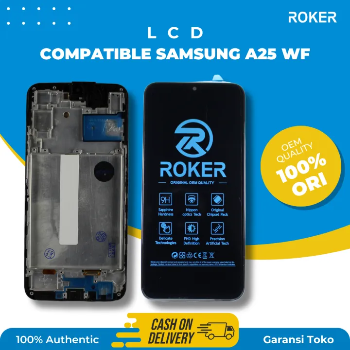 LCD TOUCHSCREEN SAMSUNG A25 WF ( Frame) TS FULLSET BY ROKER | Lazada ...