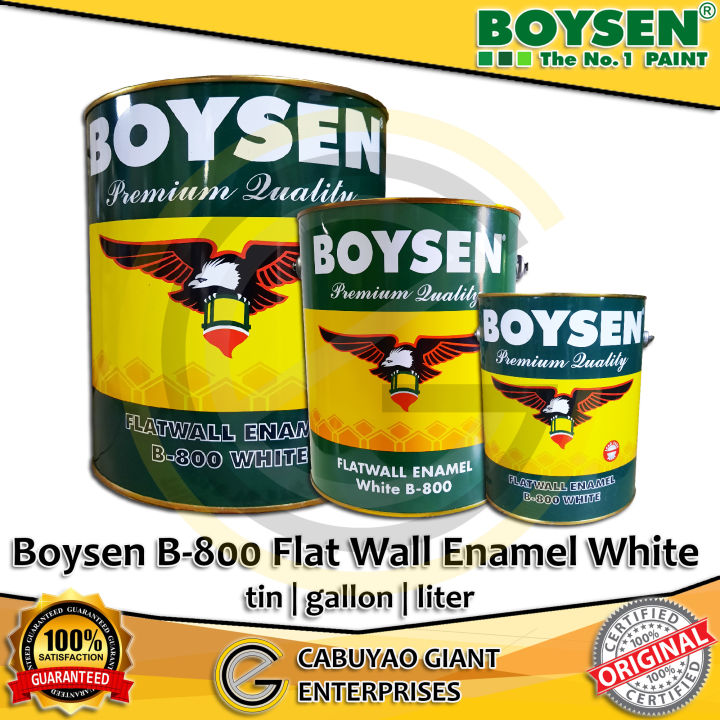 Boysen Premium Quality B-800 Flat Wall Enamel White Lead-free ( 16L tin ...