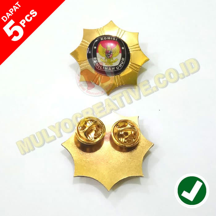 Pin KPU - Logo Komisi Pemilihan Umum - Logam Kuningan - Manset Jarum ...