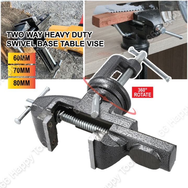 Heavy Duty Swivel Base Table Vise 60mm 70mm 80mm Rotatable 360° Degree ...