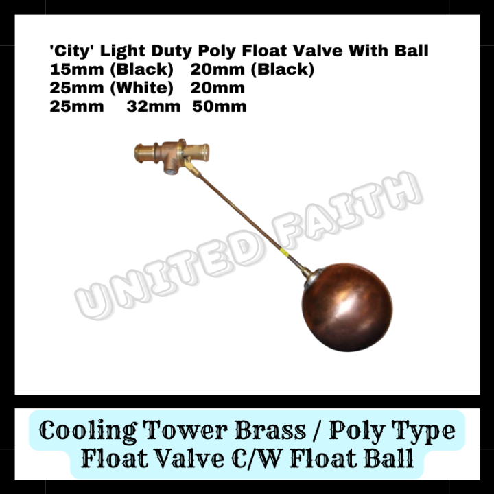 Cooling Tower Brass / Poly Type Float Valve C/W Float Ball (Cooling ...