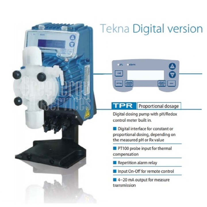 Seko TPR800 (7-18L/Hr@1-16Bar) Digital Chemical Dosing Pump FPM Seals c/w built-in pH/Redox ...