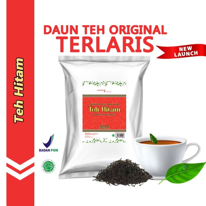 Daun Teh Hitam Alami Organik Black Tea Original Tanpa Campuran 400 Gr ...