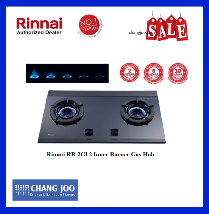 Rinnai RB-2GI (2 Inner Burner Gas Hob) | Lazada