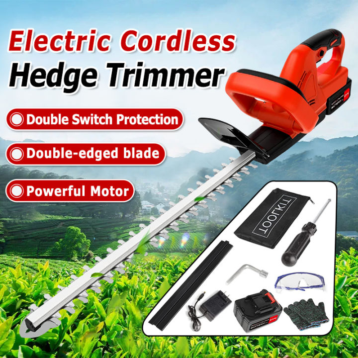 UNICO 998VF Hedge Trimmer Cordless Portable Electric Grass Trimmer with ...