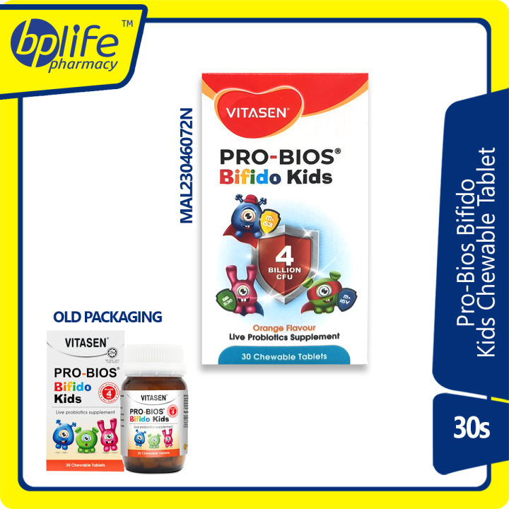Vitasen Pro-Bios Bifido Kids Chewable Tablet 30s | Lazada