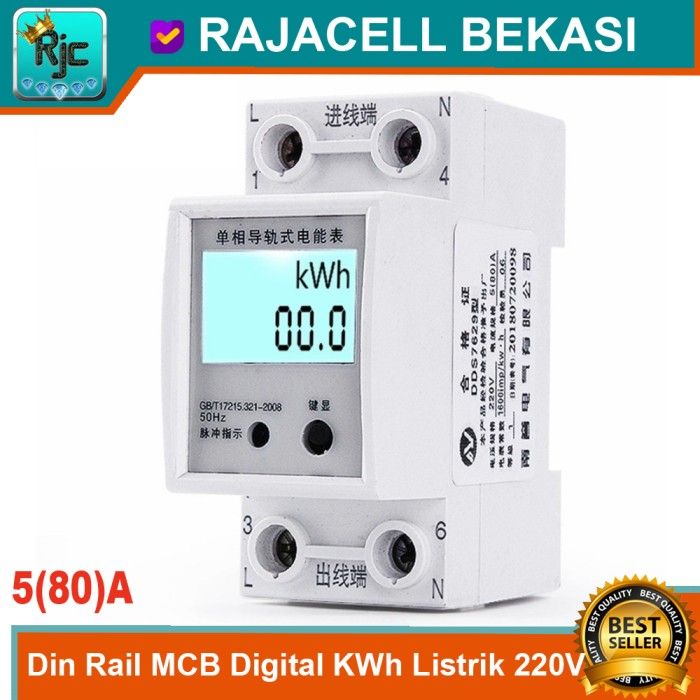 Din Rail KWh Meter Watt Digital Power meter Pengukur Daya Listrik 220V | Lazada Indonesia