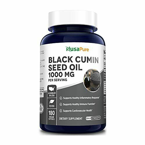 NusaPure Black Cumin Seed 1000 mg, 180 Vege Caps Supports Healthy ...