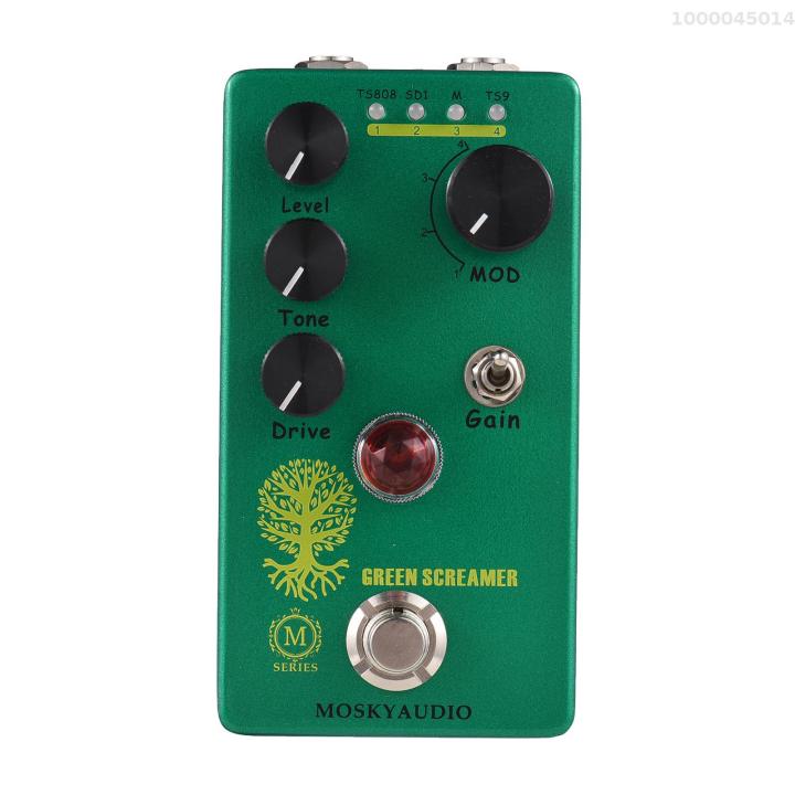 MOSKYAudio Booster/Overdrive Guitar Effect Pedal 4 Mode Switch & Level/Tone/Drive Controls ...