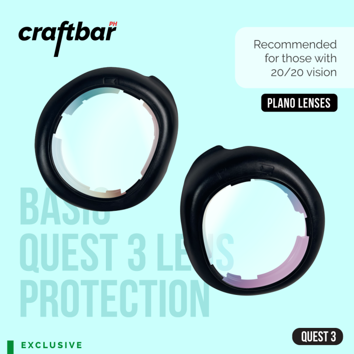Plano Lenses with Snap-On Frames for Meta Quest 3 by craftbarPH | Lazada PH