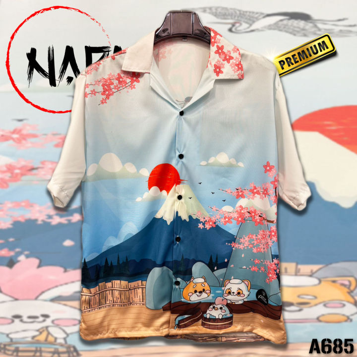 NAPA Hawaii เสื้อฮาวาย Kaws ฟูจิออนเซน A685 | Lazada.co.th