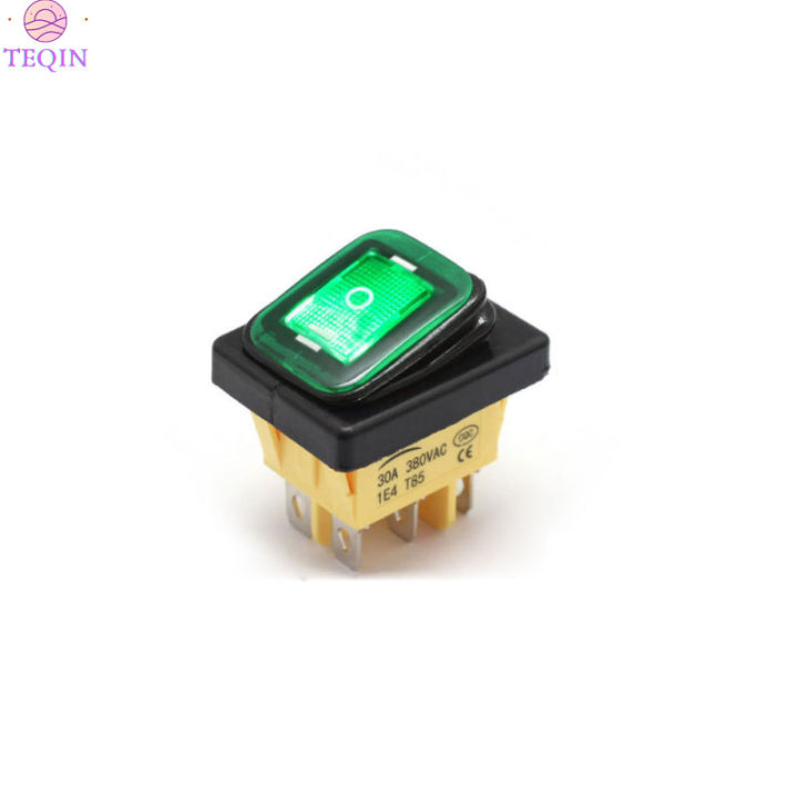 TEQIN On-Off-On 6 Pin 12V Car Boat LED Light Rocker Toggle Switch ...