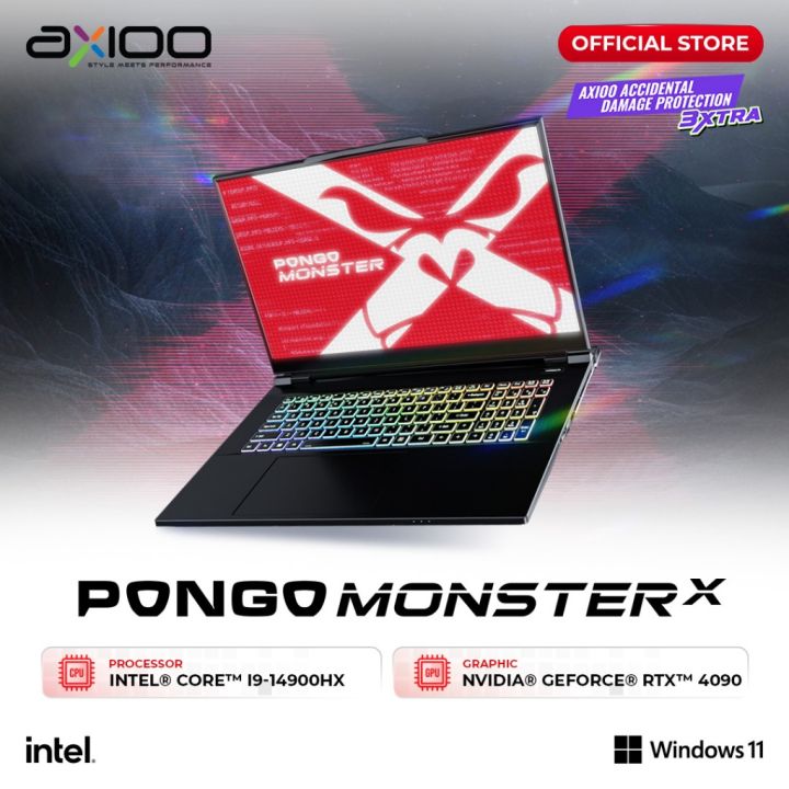 Axioo Pongo MONSTER X Intel i9-14900HX/32GB/2TB/RTX 4090/WQHD 240Hz ...