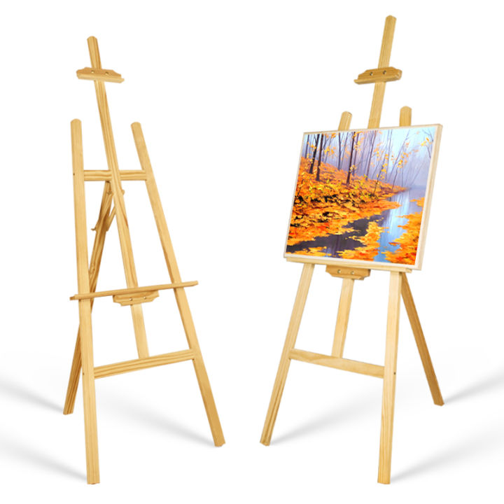 Wooden Easel Stand For Canvas Painting Art Adjustable Floor Display ...