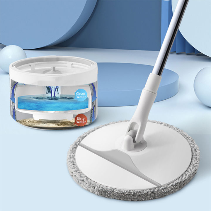 BOOMJOY 360 Spinning Flat Mop with Bucket Sewage Separation Cleaning ...