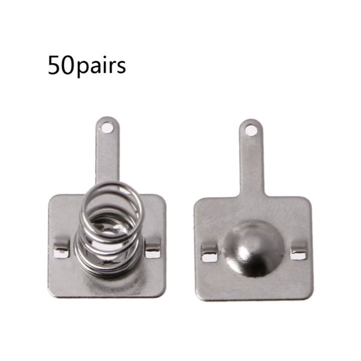 50 Pairs Metal Battery Spring Plate Set for AA AAA Positive Negative ...