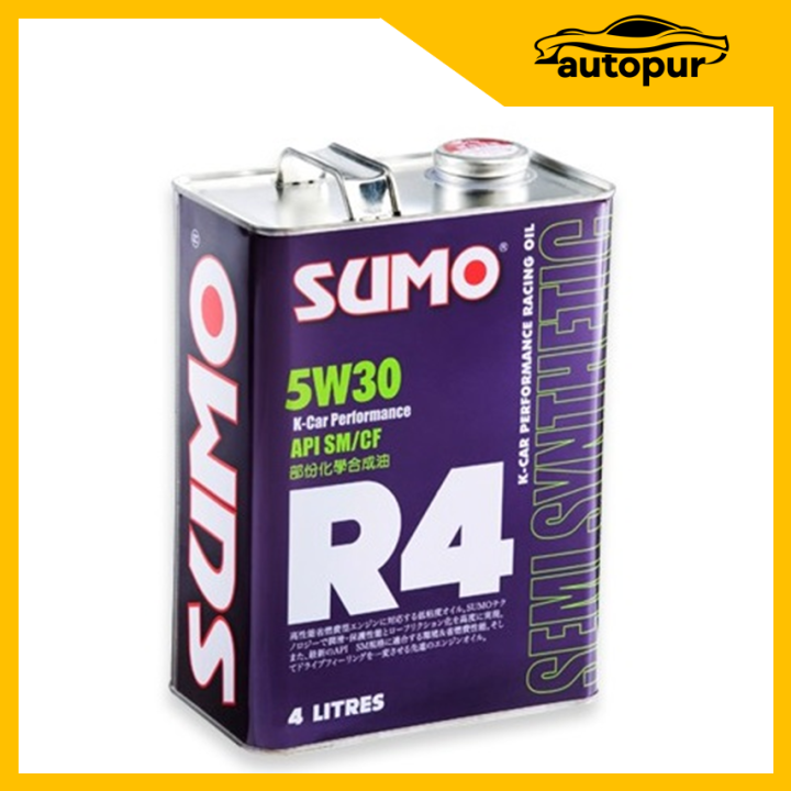 SUMO R4 5W30 Semi Synthetic Engine Oil 4L (Power Performance Racing Oil ...