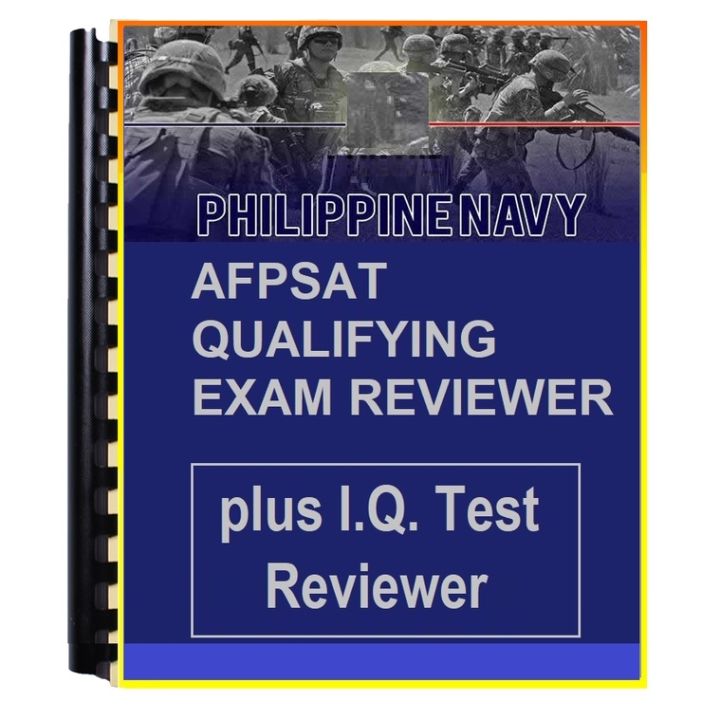 Philippine Navy AFPSAT Qualifying Exam Reviewer plus I.Q. | Lazada PH