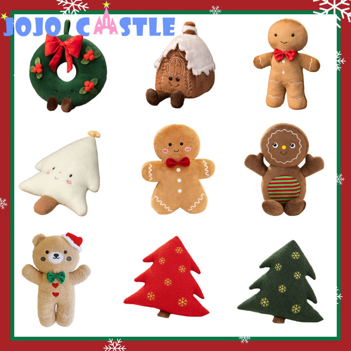 JOJO CASTLE 2025Christmas Adorable Gingerbread Man Plush Toy Stuffed ...