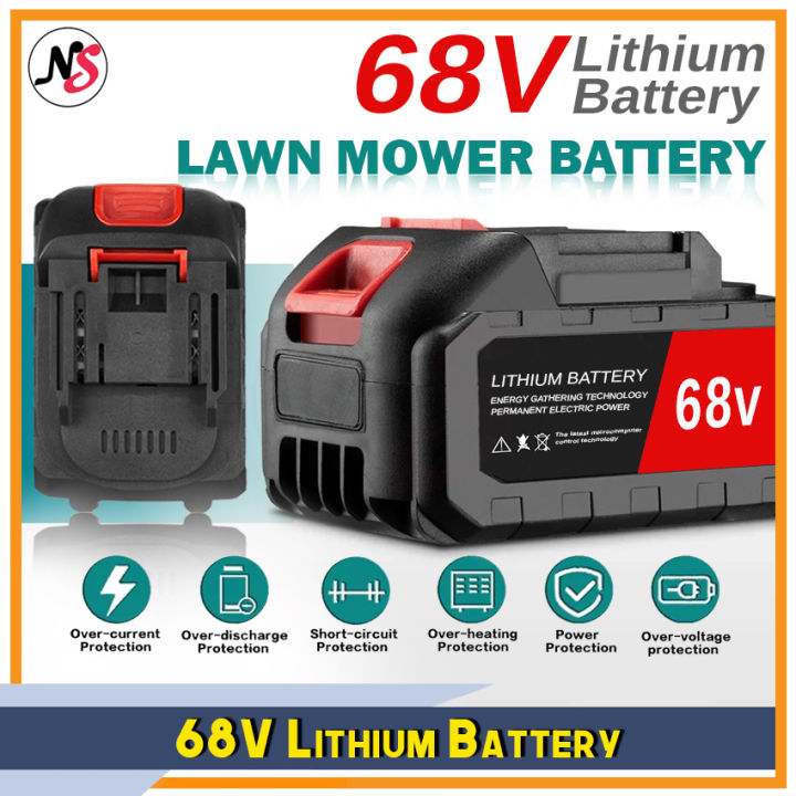 68V Grass Cutter Battery Rechargeable Lithium Battery for Lawn Mower ...