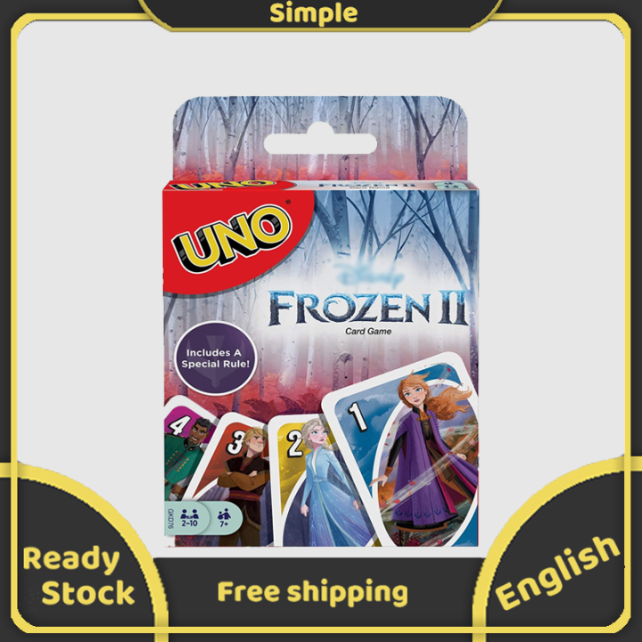 UNO Frozen 2 Card Game English Version 112 Cards Family Kid Card Game ...