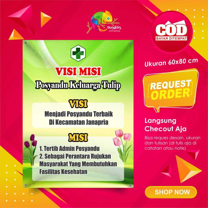 Spanduk Banner 60x80 Visi Misi Posyandu Custom Desain | Lazada Indonesia