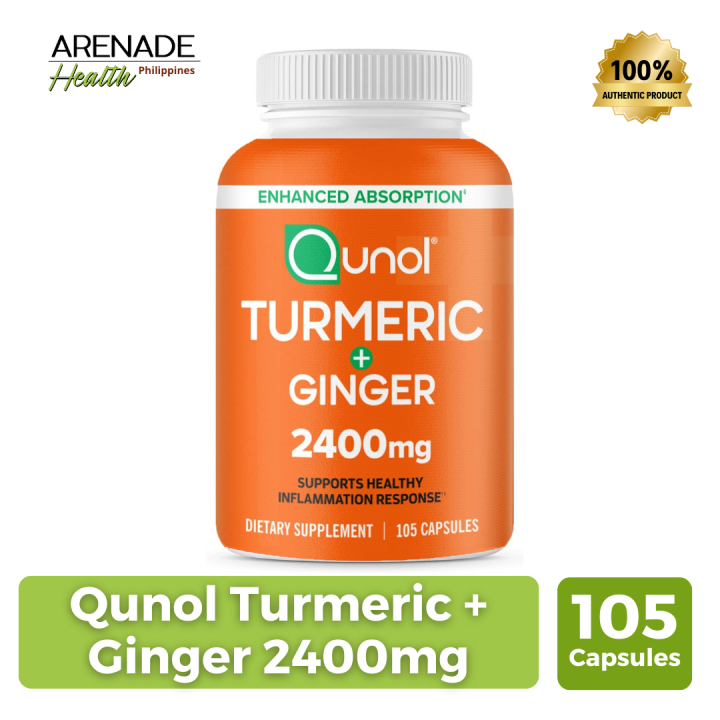 Qunol Turmeric + Ginger 2400mg (105 Capsules) | Lazada PH