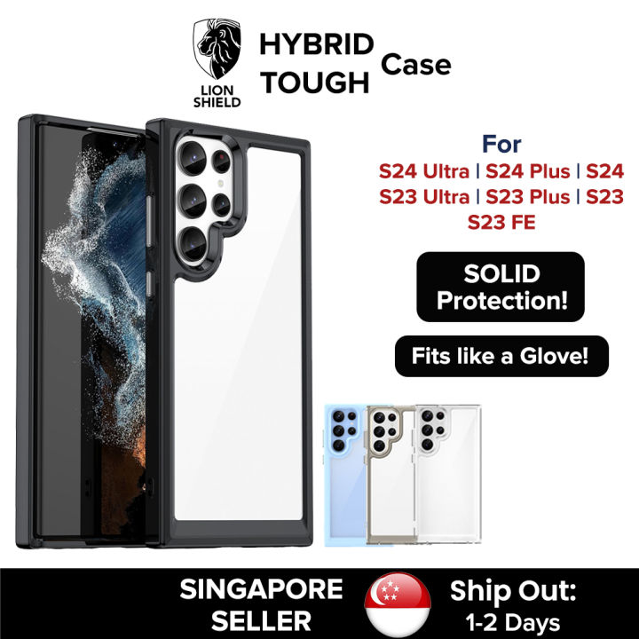 (SG) LionShield Hybrid Tough Case, Compatible with Samsung S24 Ultra/S24 Plus/S24/S23 FE/S23 ...