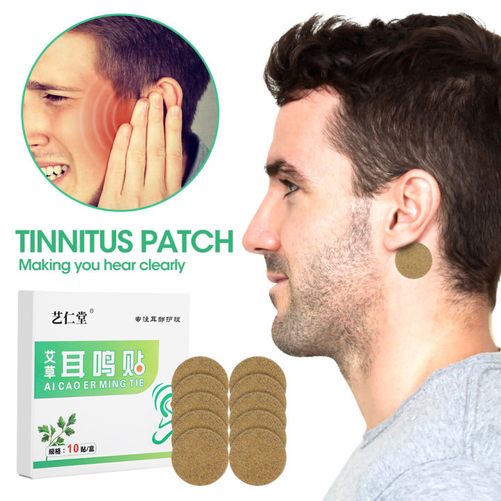 10PCs Wormwood tinnitus health patch relieve headache neurotic tinnitus ...