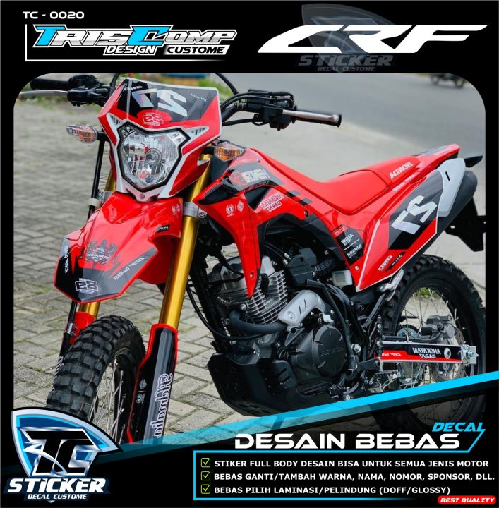 Sticker Decal CRF 150 L Full Body - Decal Stiker Full Body Desain Custom Motor Honda Crf 150 L ...