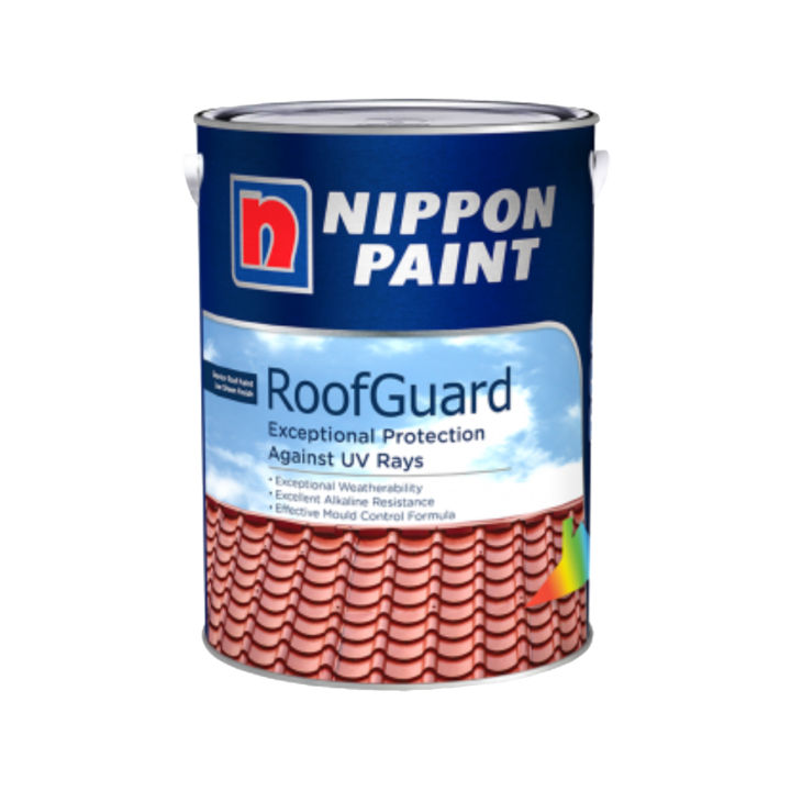 Nippon Paint RoofGuard Exterior Roof Tiles Mid Sheen Finish 5L | Lazada ...