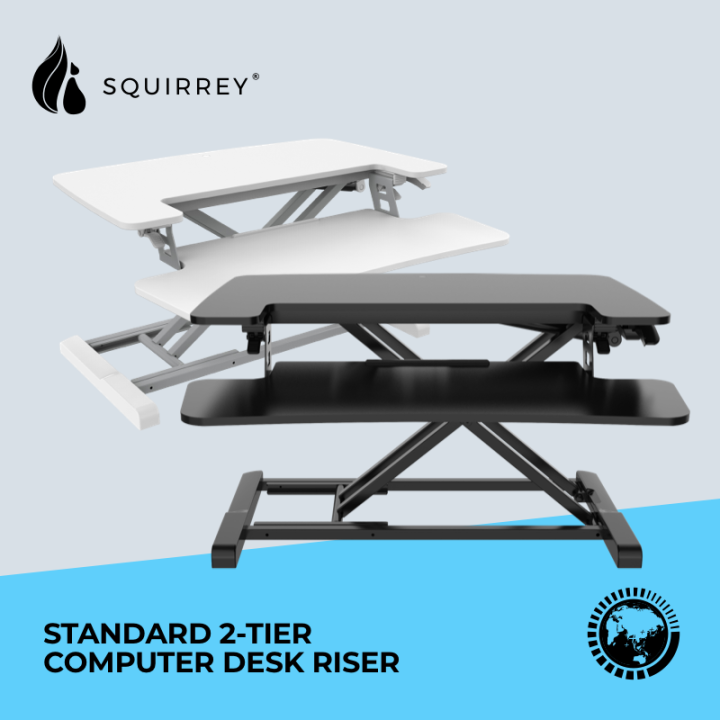 Squirrey 2-Tier Adjustable Desk Riser Standard Version [ 12-50cm Height ...