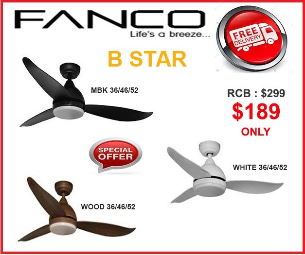 [CLIMATE VOUCHER ]Fanco B STAR DC 36/46/52 Inch Ceiling Fans With ...