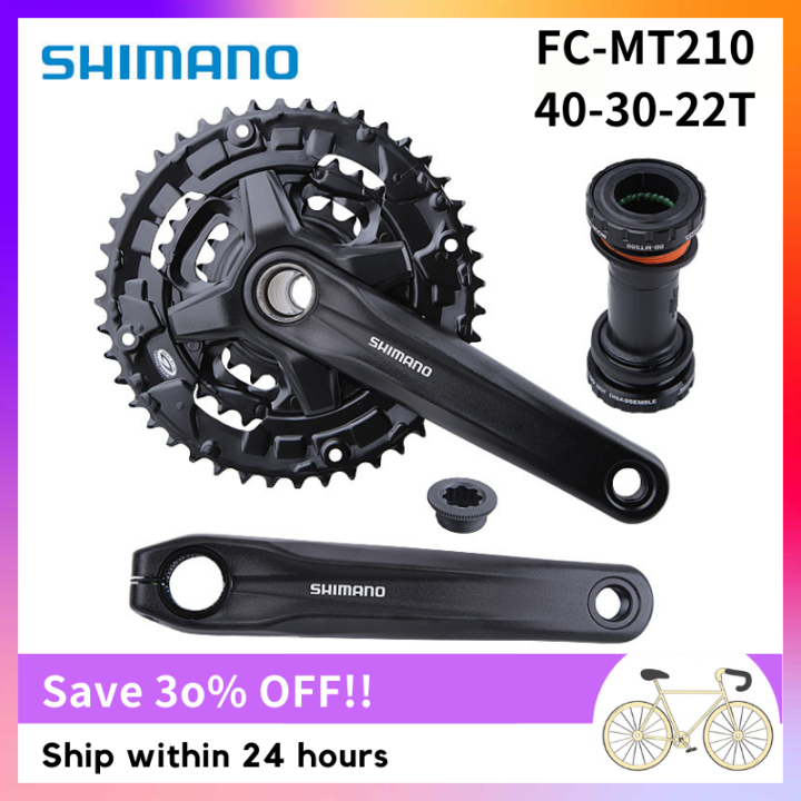 Shimano Alivio FC-MT210 Bike Crankset 9/27 Speed FC MT210 MTB Bike Chainwheel Crank 170mm 40/30 ...