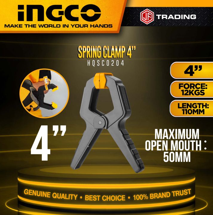INGCO Spring Clamp 4" Nylon Spring Clamp Backdrop Clip HQSC0204 ♦JF ...