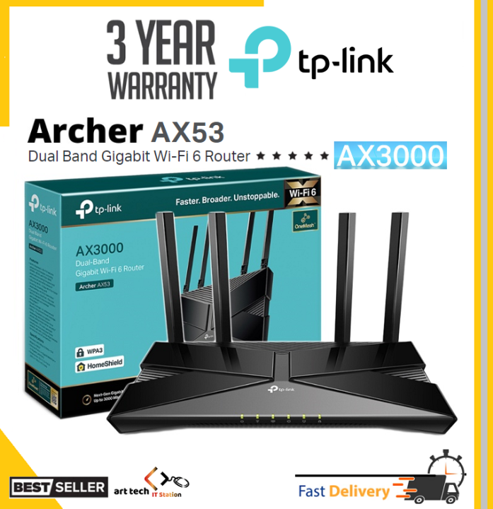 TP-Link Archer AX53 AX3000 Dual Band Gigabit Wi-Fi 6 Router High power Wireless WiFi Router With ...