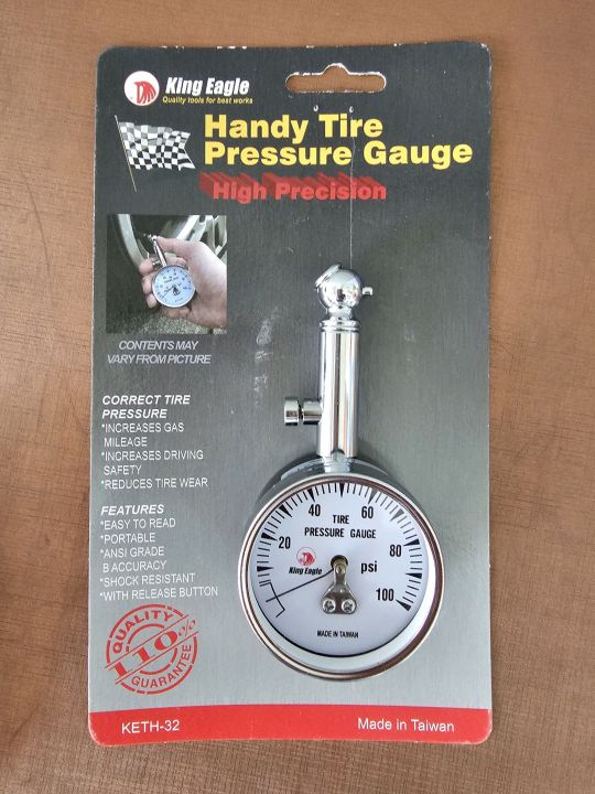 King eagle เกจ์วัดลมยางรถยนต์ วัดลมยาง King Eagle 100 ปอนด์ รหัส KETH-32 ของแท้ ส่งด่วน ส่งไว ...