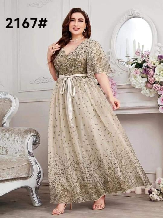 PLUS SIZE FORMAL FLORAL DRESS PARTY DRESS EVENING DRESS FORMAL PARTY ...