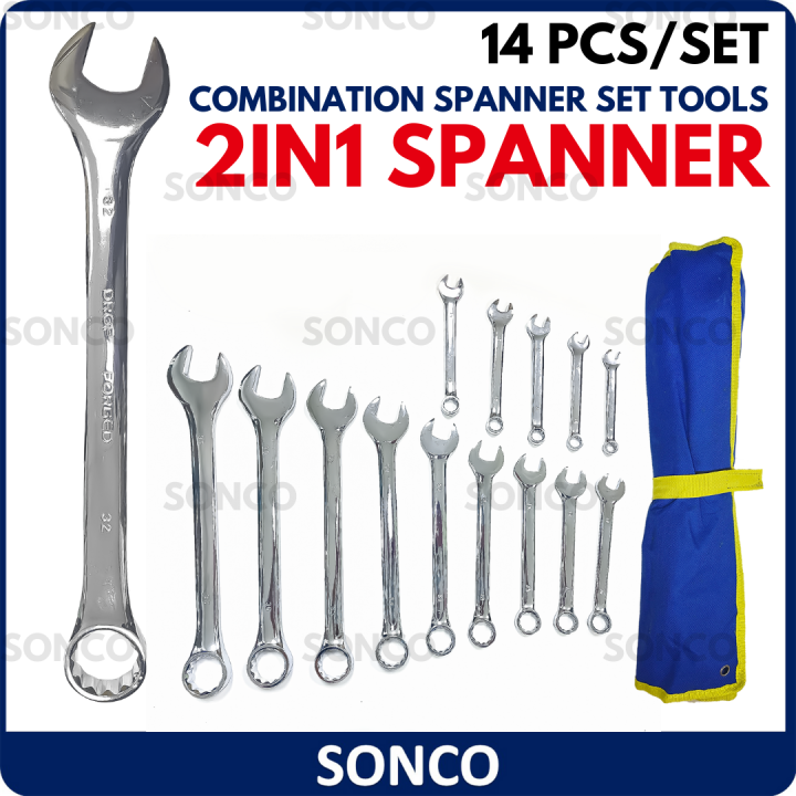8mm-32mm SUMO JAPAN COMBINATION SPANNER SET ( 14PCS ) COMMON RING ...