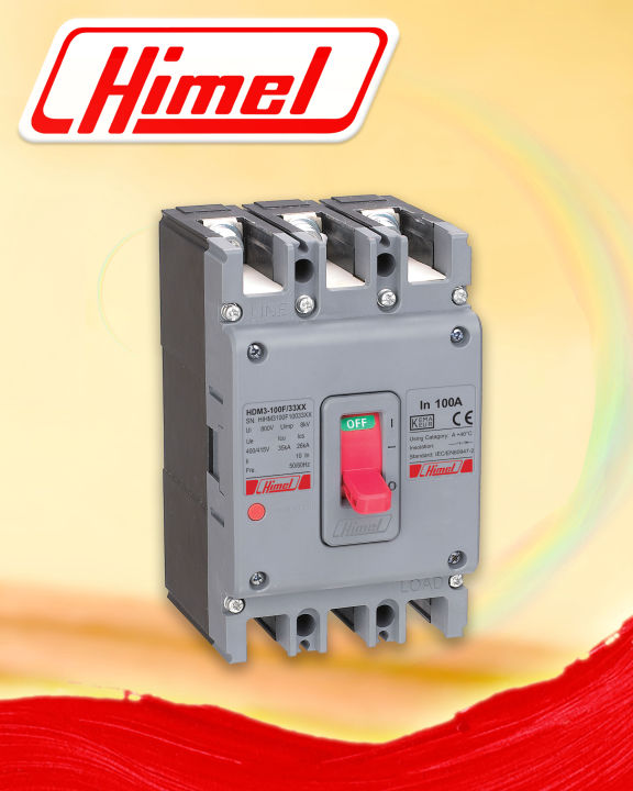 HIMEL MCCB MOLDED CASE CIRCUIT BREAKER HDM3-100M 100A 3P | Lazada PH