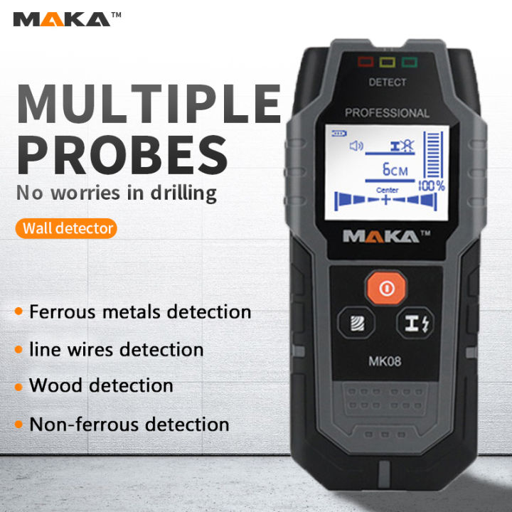 MK08 Wall Scanner Infrared Metal Detector Metal Objects Steel Wire ...