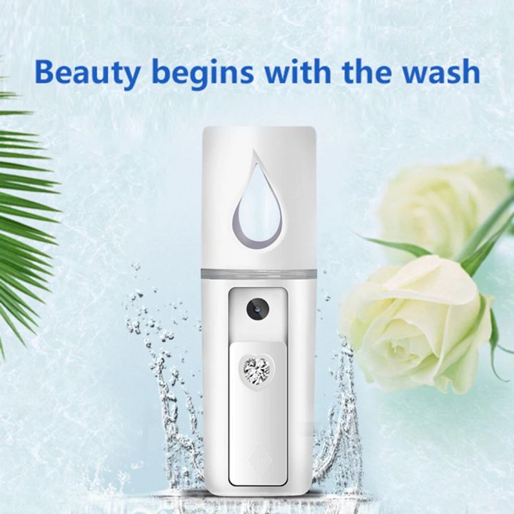 GOOJODOQ USB Portable Nano Mist Sprayer Atomization Facial Moisturizing Skin Care Mini Face ...