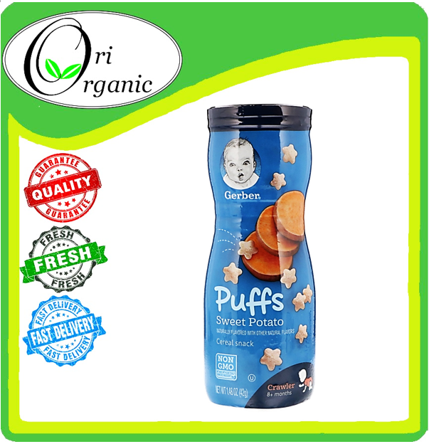 Gerber Sweet Potato Puff Cereal Snack 42g (Exp 7/2023) 宝宝饼 | Lazada