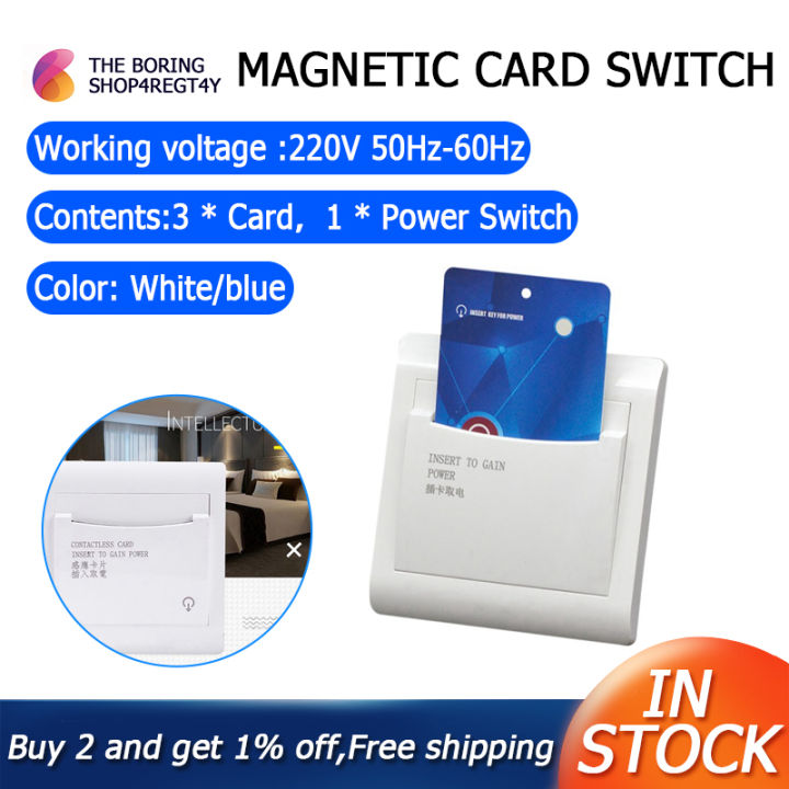 with 3 Card Hotel House Guest Room Wall Reader Switch 40A Energy Saving ...