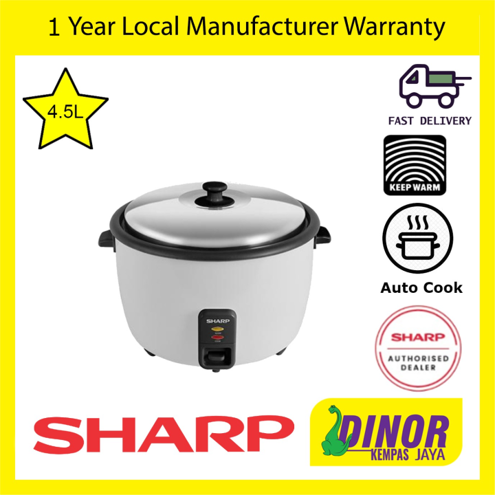 Sharp 4.5L Rice Cooker KSH-458CWH / KSH-458 | Lazada