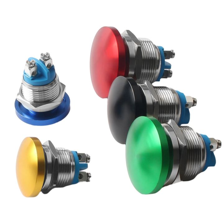 Hometool 19mm Metal Push Button Switch 1NO Momentary Self-reset ...