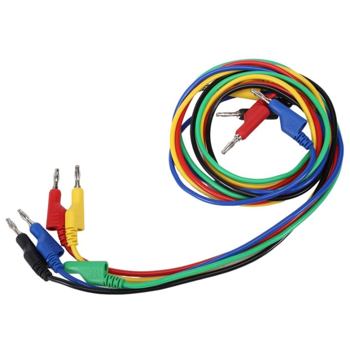 5PCS Stackable Banana to Banana Plug Test Leads Soft Electrical Test ...